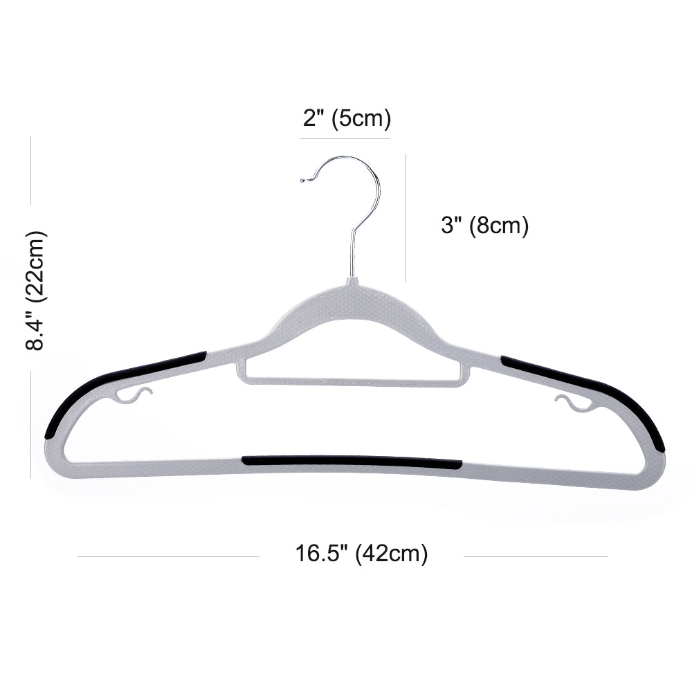 gray-black-16-5-plastic-clothing-coat-suit-hangers-29916279865395 ...