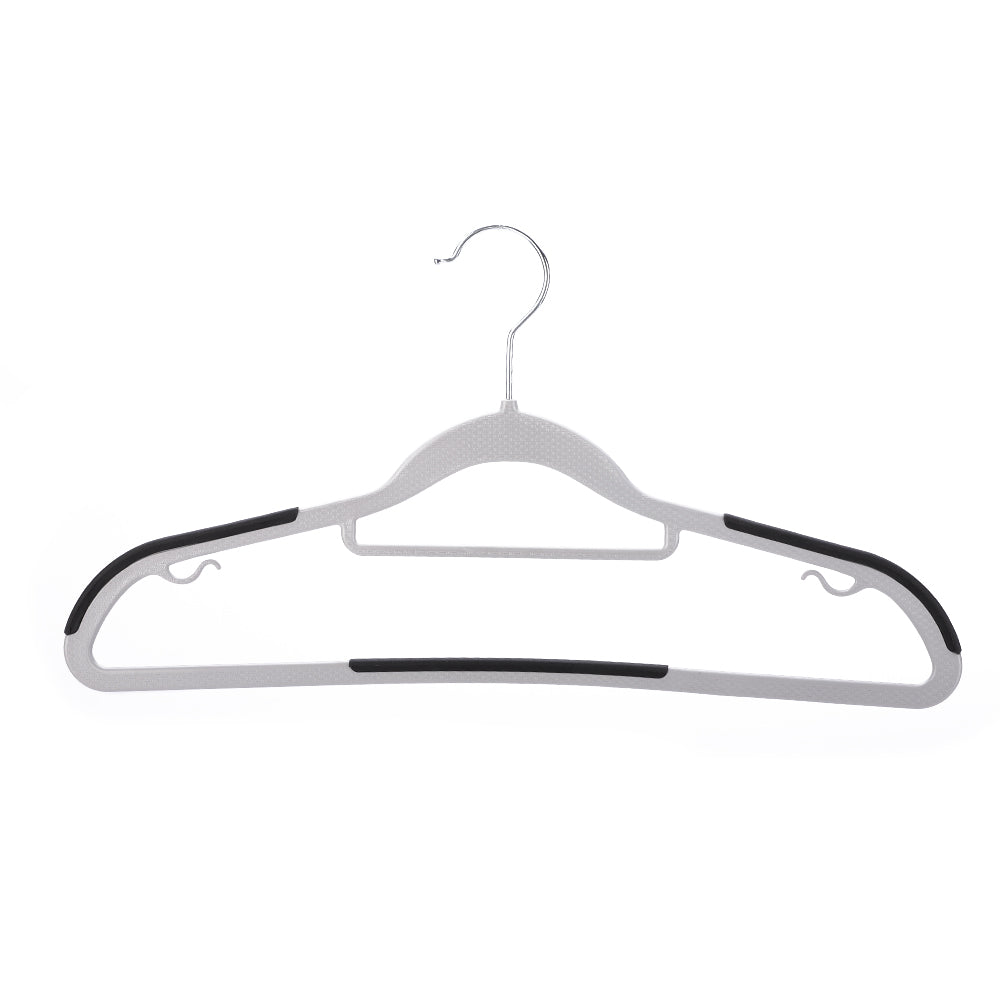 gray-black-16-5-plastic-clothing-coat-suit-hangers-29916279930931 ...